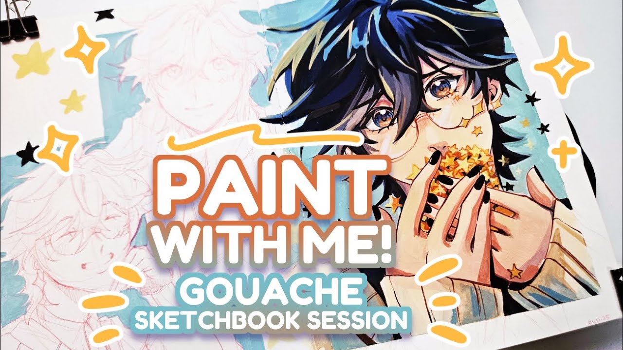 Paint With Me~ | Enjoying Gouache a little more!🙏 - YouTube