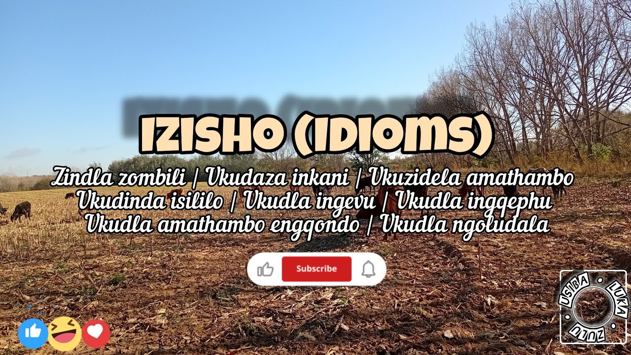 Izisho Nezincazelo (Idioms)💡🎭 ️🏾 - YouTube