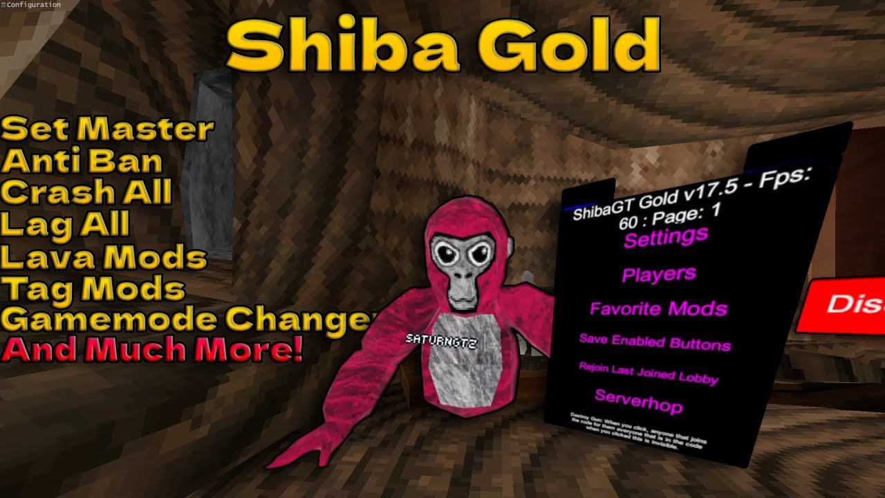 The Best Paid Menu Got Even Better! | Shiba Gold V 17.5 | Gorilla Tag ...