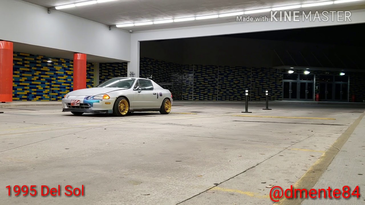 1995 honda del sol si airlift 3p air ride airbag bagged - YouTube
