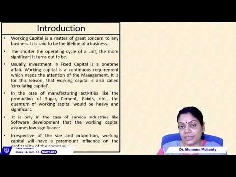 23. Case Studies, Working Capital Management MMPF - 001 (Part- 28 Working capital management ...