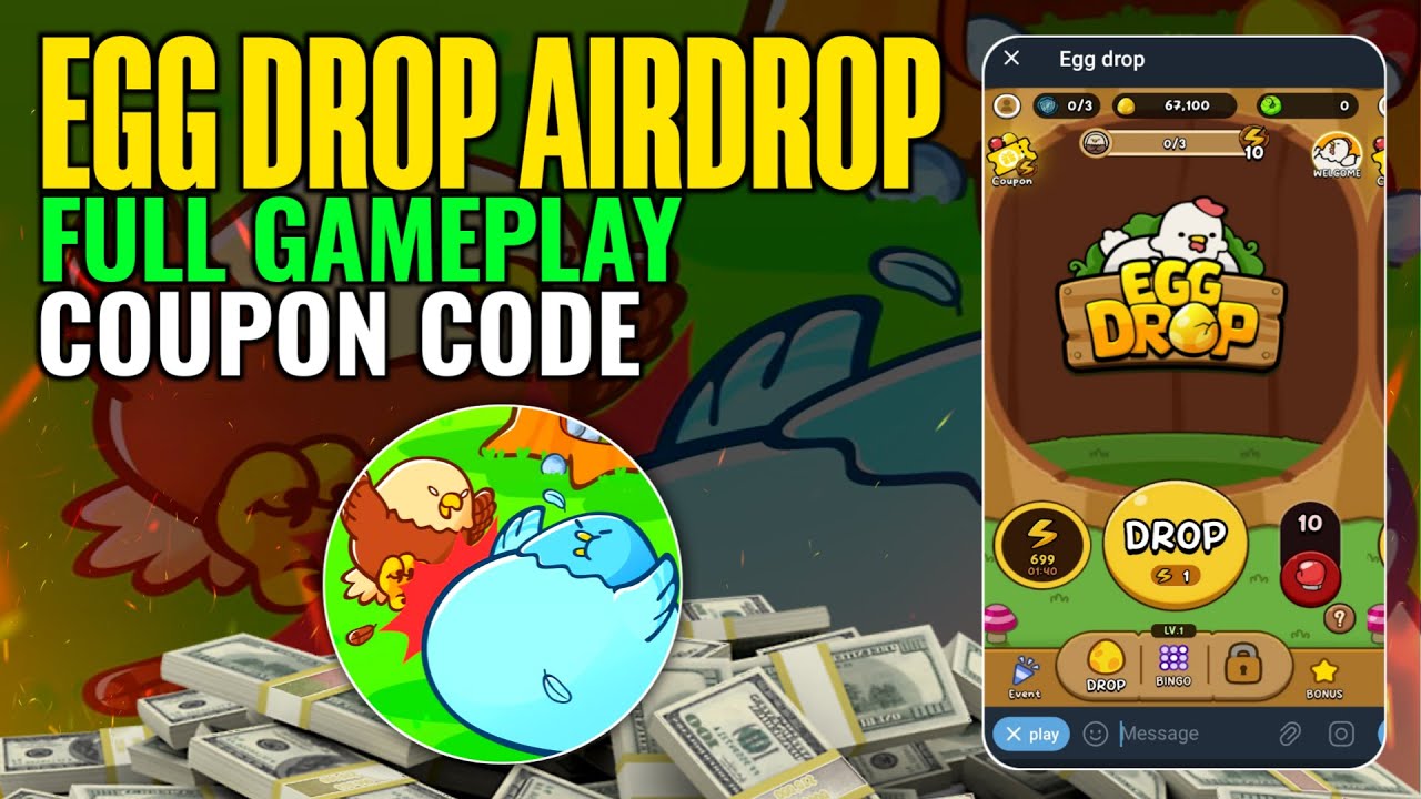 Egg Drop Telegram Airdrop By Gomble Game | Egg Drop TG Bingo Gameplay | Egg Drop TG Bot Coupon ...