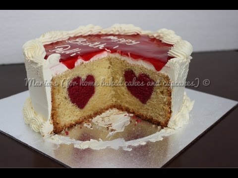 Valentine's Hidden Heart Cake Tutorial | Cake Decorating - YouTube