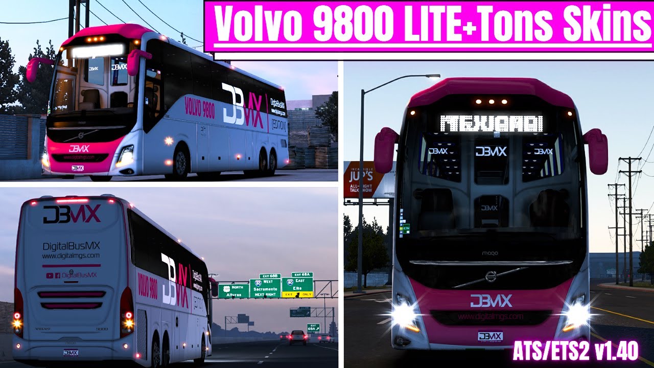 American Truck Simulator | GORGEOUS VOLVO 9800 LITE FOR [ATS/ETS2 1.40 ...