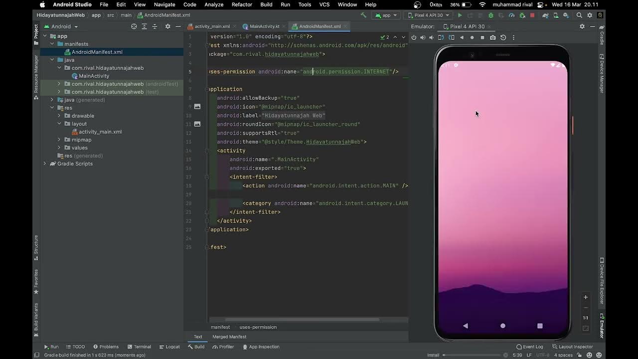 TUTORIAL MEMBUAT APLIKASI WEBVIEW DENGAN ANDROID STUDIO || KOTLIN - YouTube
