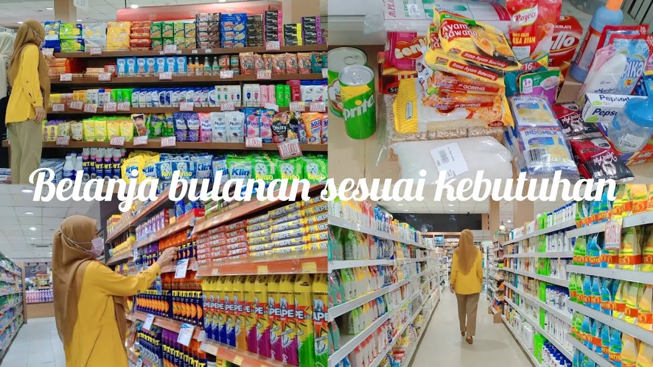 BELANJA BULANAN SESUAI KEBUTUHAN | belanja bulanan hemat - YouTube