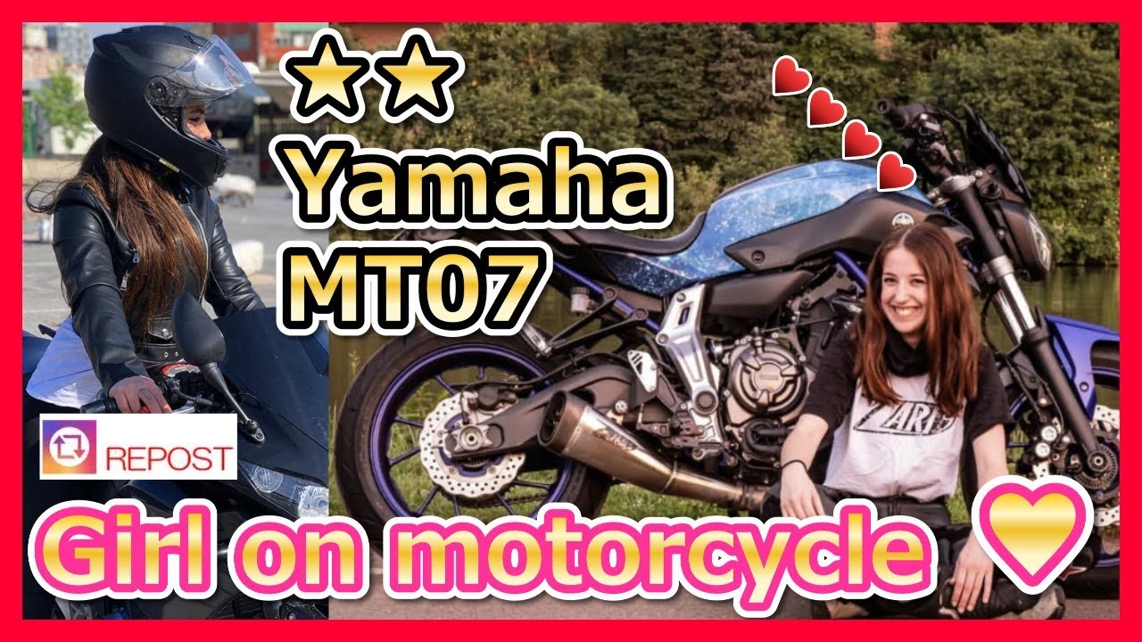 Moto girls【YAMAHA MT07】motorcycle girl Cool Girl! I Love it ! EP 22 ...
