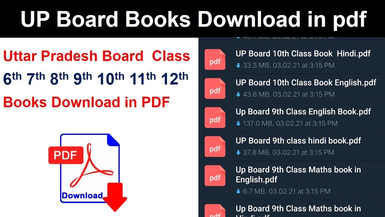 Download UP board books in pdf hindi english maths science geography ...