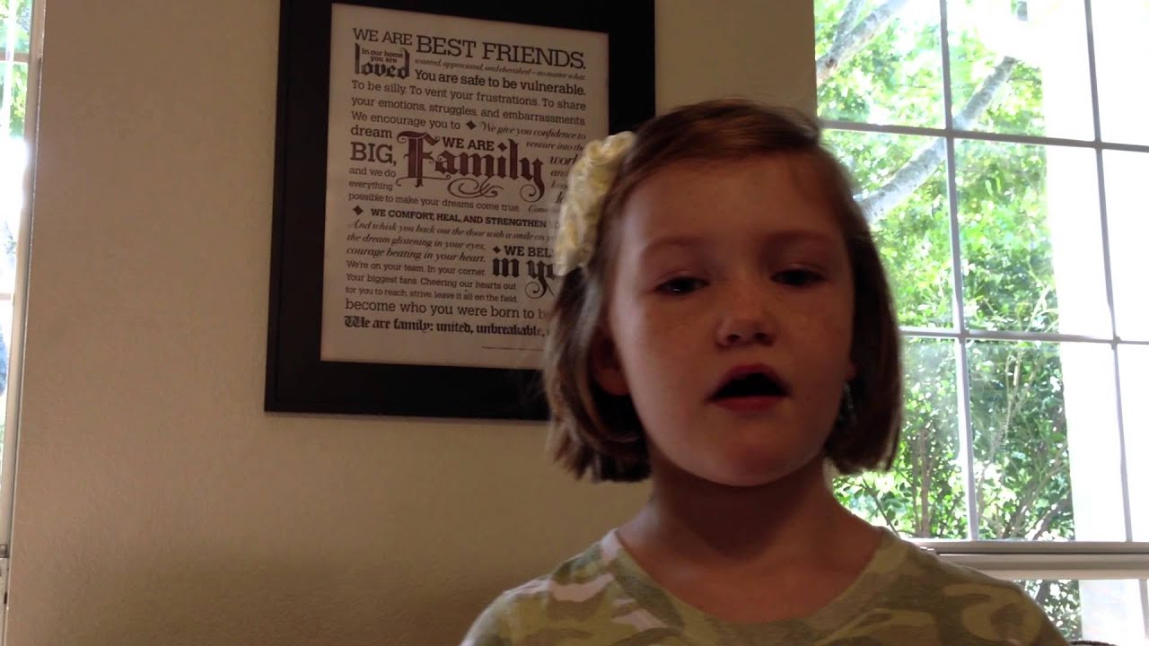7-Year-Old Libby Reciting the Family Manifesto - YouTube