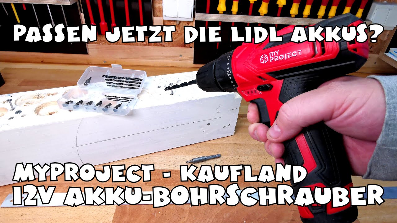 MyProject® Akku-Bohrschrauber 12V-Li - YouTube