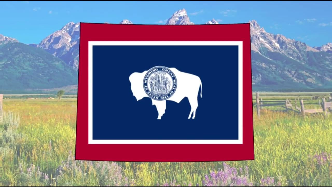 Wyoming - Flag Map Speedpaint - YouTube