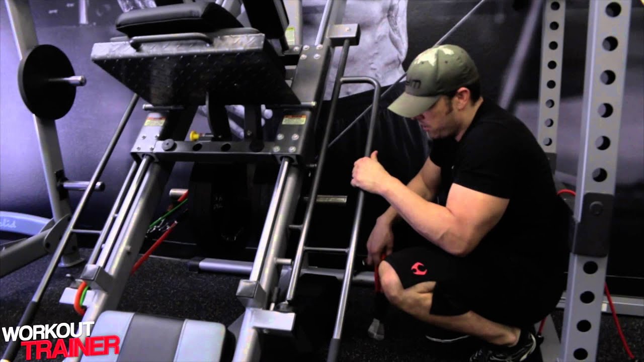Leg Press With Bands - YouTube