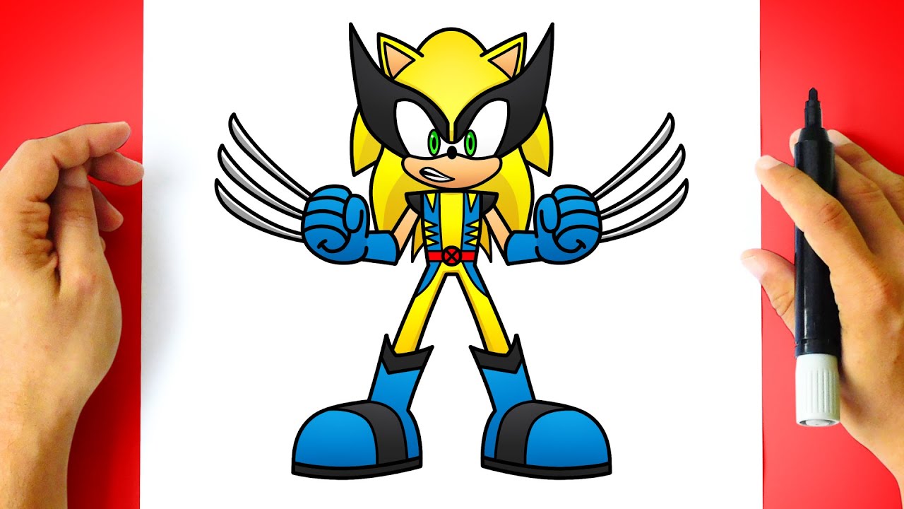 How to DRAW SONIC WOLVERINE - Sonic the Hedgehog - YouTube