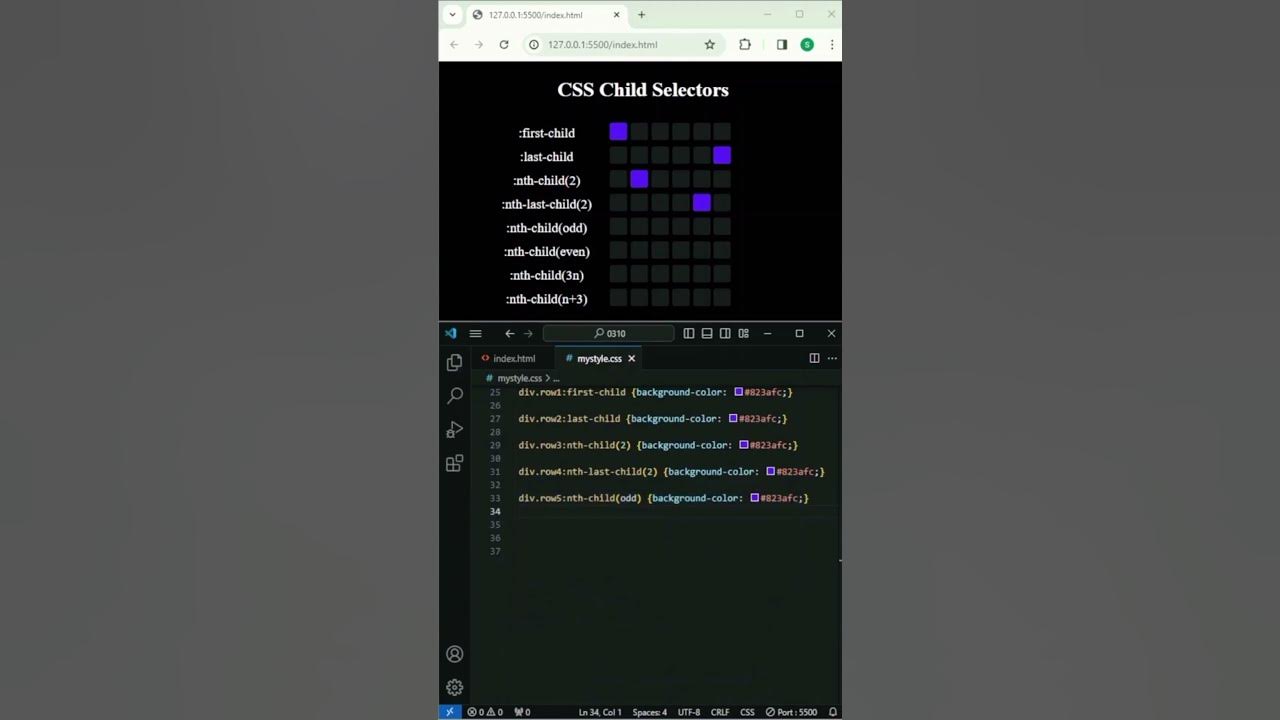 CSS Child selectors #website #webdev #dev #developer #codes #code #coding #tutorial #selectors ...