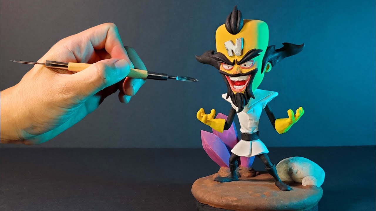 Sculpting Dr. Neo Cortex With Polymer Clay / Crash Bandicoot - YouTube
