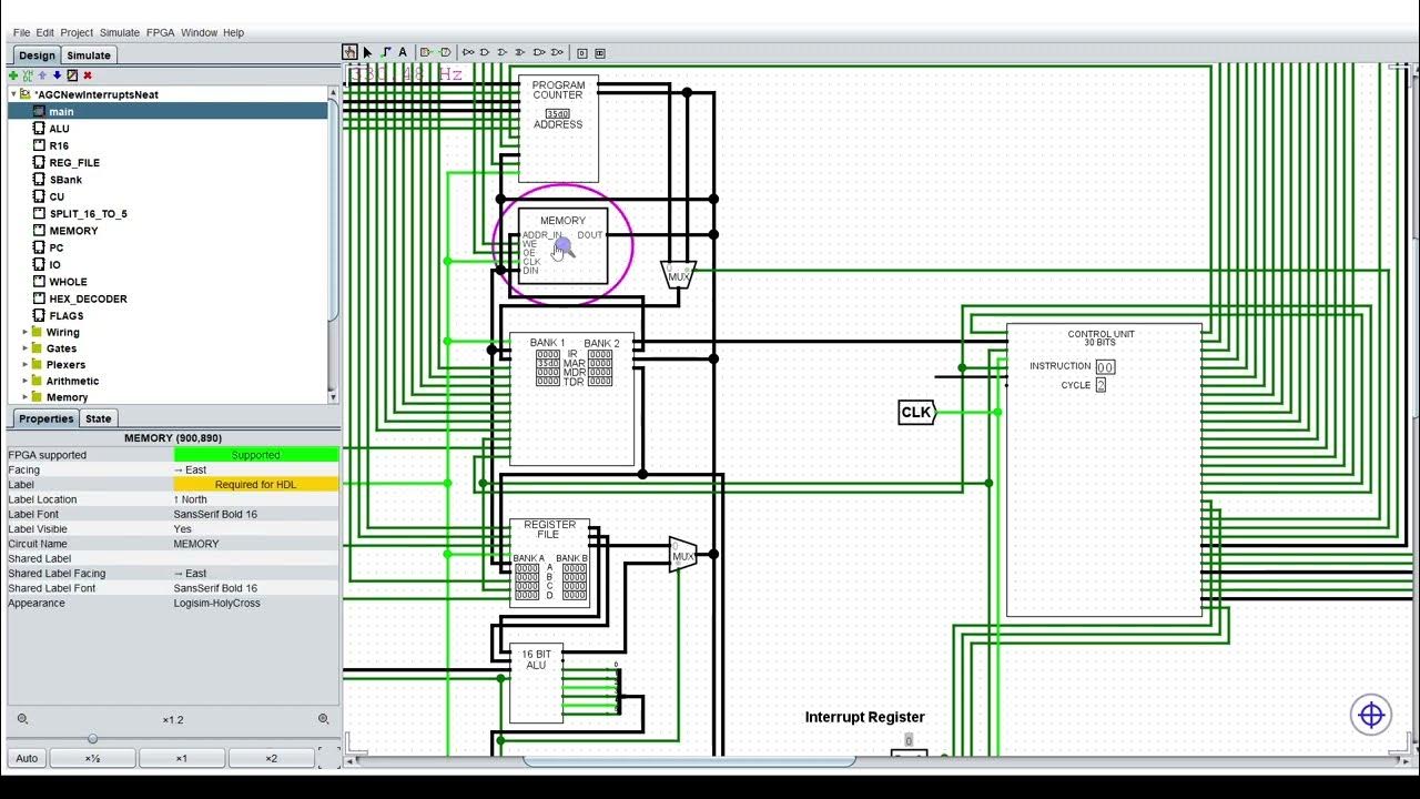 Logisim 16 Bit CPU - YouTube