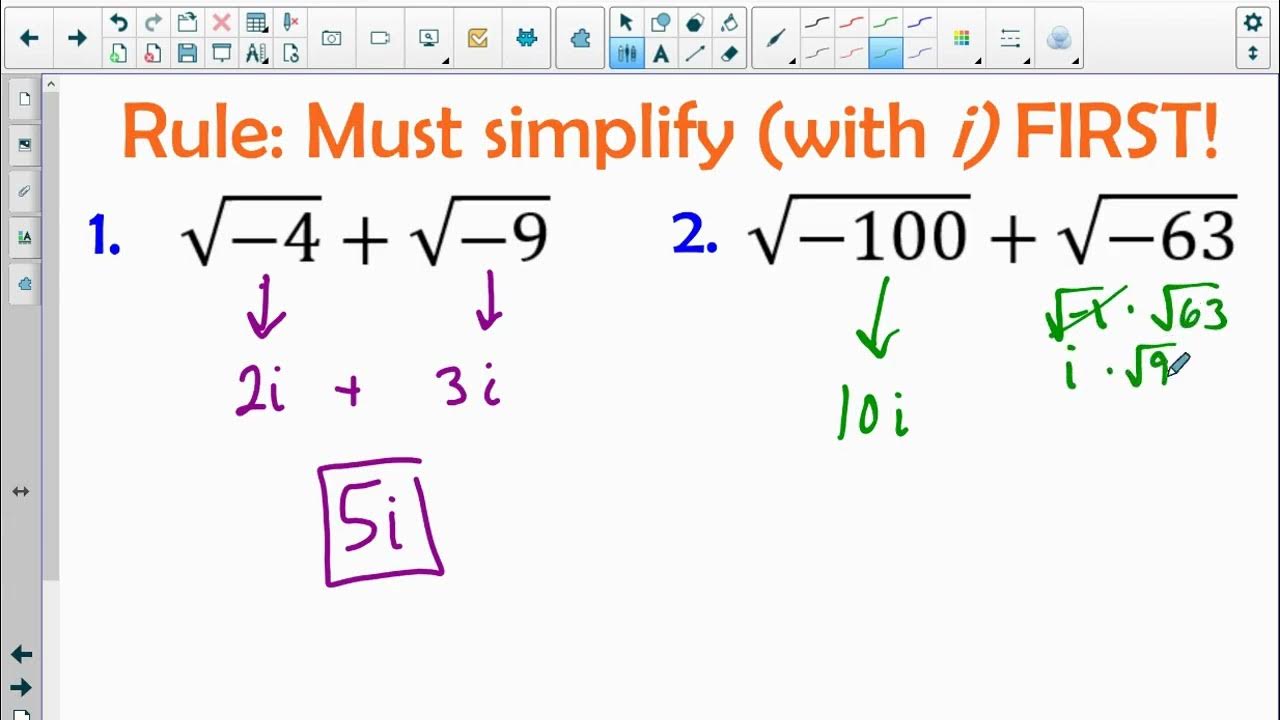 Imaginary Number Operations - YouTube