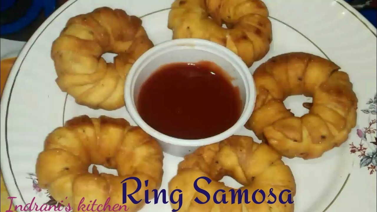 Ring Samosa/Aloo stuffed Crispy Ring Samosa recipe - YouTube