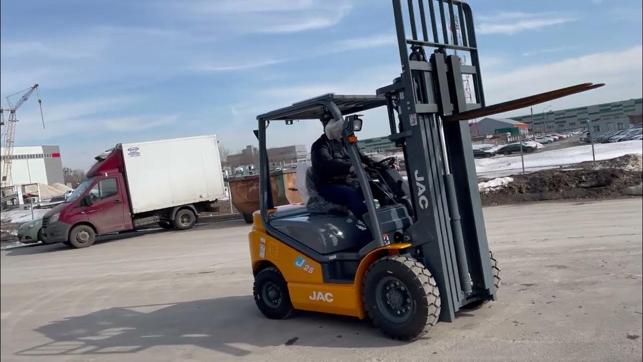 JAC CPCD25. Дизельный вилочный погрузчик 2,5 тонны - YouTube