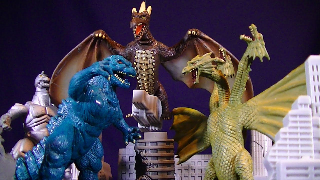 GODZILLA, KING GHIDORAH, MECHAGODZILLA, RODAN TRENDMASTERS BENDABLE ...