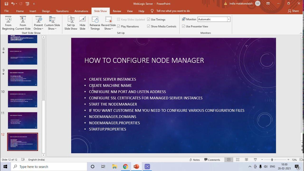 NODE MANAGER IN WEBLOGIC 12C - YouTube