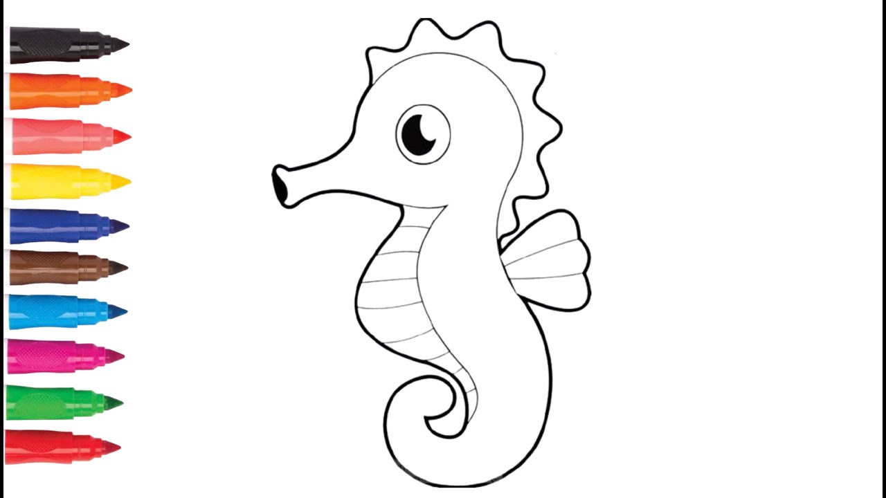How to Draw Sea horse | Easy steps - YouTube