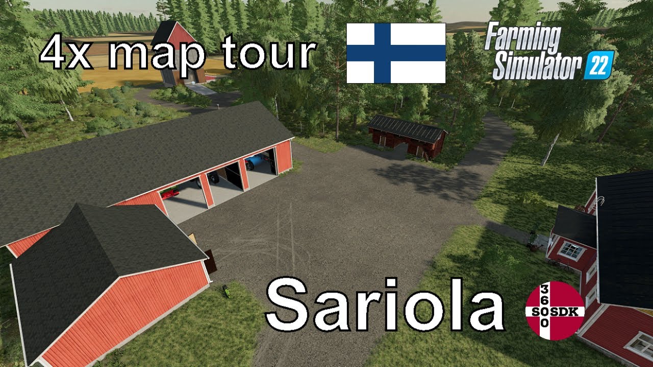 Sariola 4x Map Review. Dansk Farming Simulator 22 - YouTube