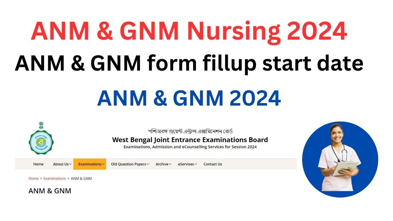 ANM GNM form fillup start date 2024 / anm gnm 2024 form fillup / anm ...