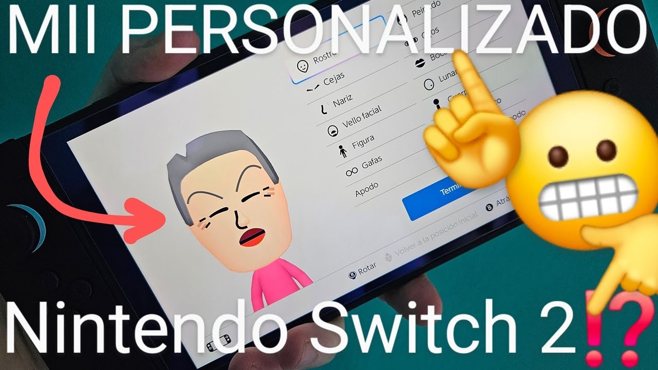 🙍🎮 Como CREAR un MII PERSONALIZADO en NINTENDO SWITCH 2 PASO a PASO ...