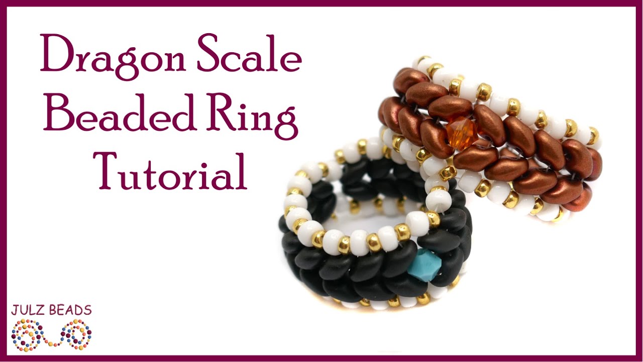 Dragon Scale Beaded Ring - Julz Beads Mini Make - YouTube