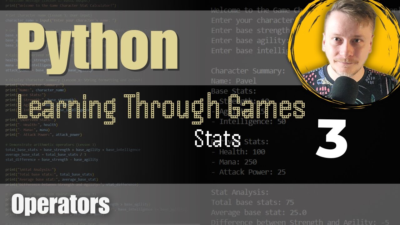 Python 3 Operators Game On Learn Python From Scratch Youtube 0720