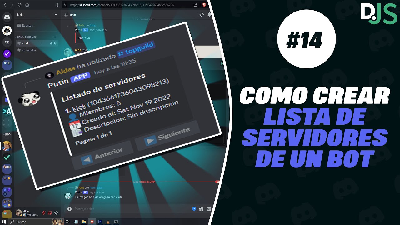 Como Crear Lista De Servidores De Un Bot | 2024 | Discord.js v14 ...