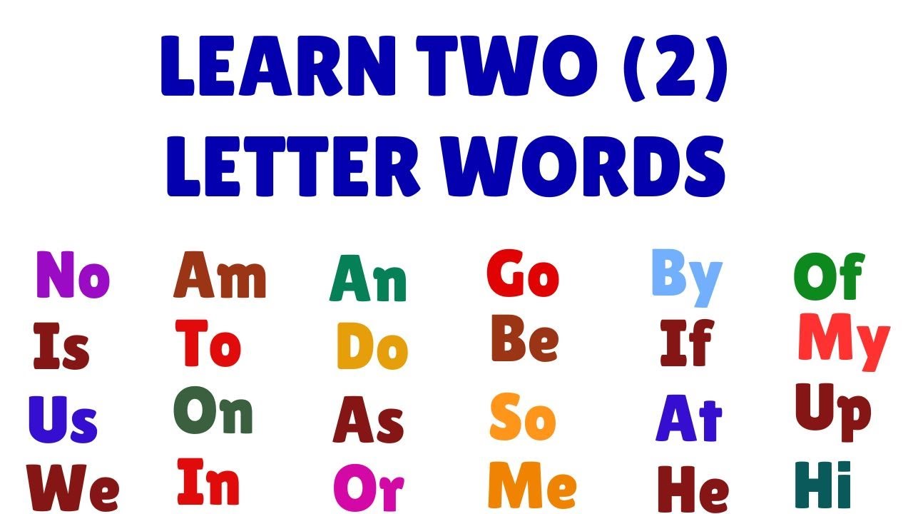 Two Letter Words in English | Phonics for Kids | Learn Simple Words ...