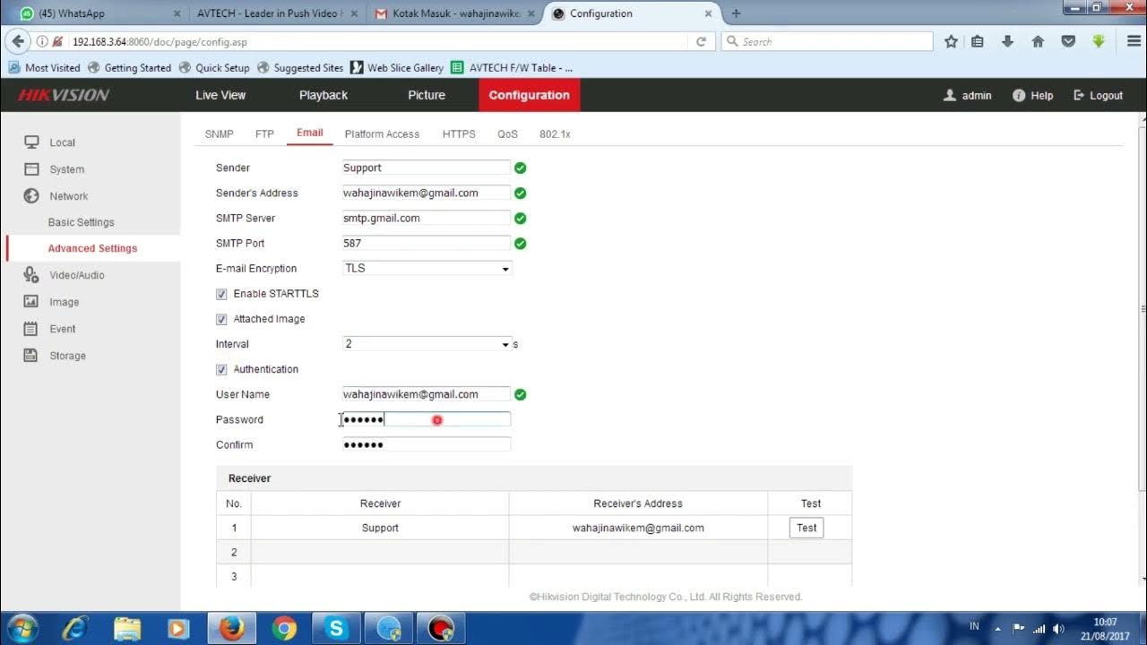 How To Setup Email Notification With Input Alarm Trigger On Hikvision DVR - YouTube