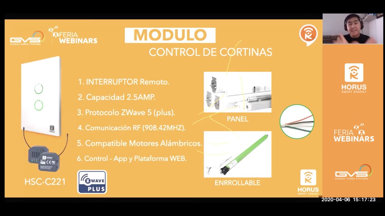 Webinar HORUS Control de Cortinas desde Interruptores PLUGIN #QuédateEnCasa - YouTube
