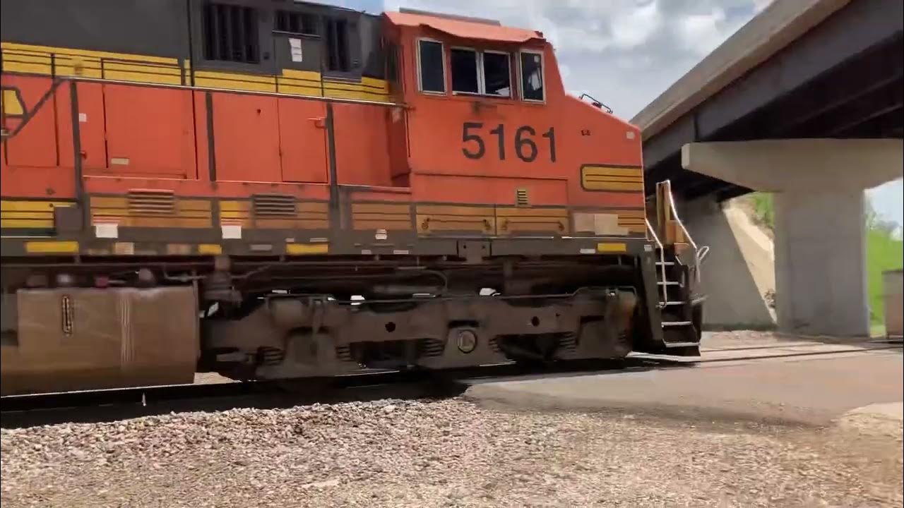 K3LLA on BNSF 5161 Lead’s the Z-AUGSBD Westbound Intermodal Train in Brookline Missouri 5-8-2023 ...