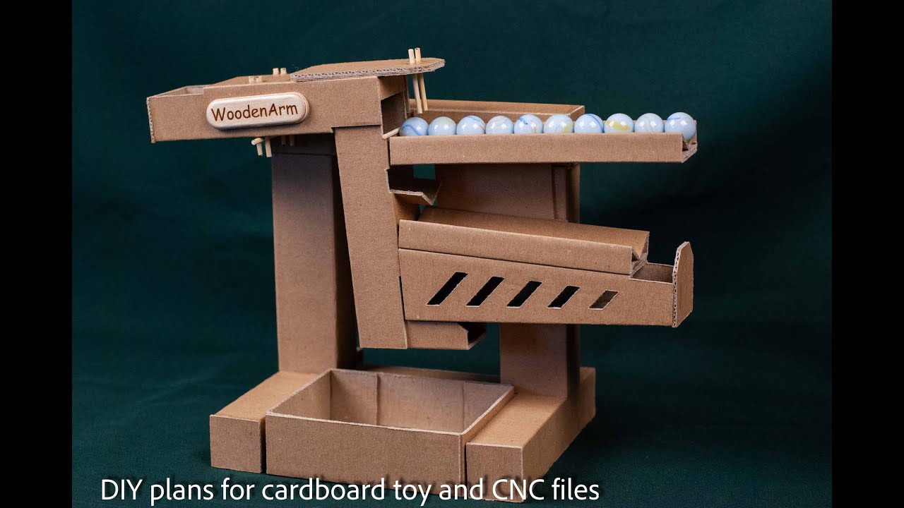 How to make a simple marble machine from corrugated cardboard - YouTube