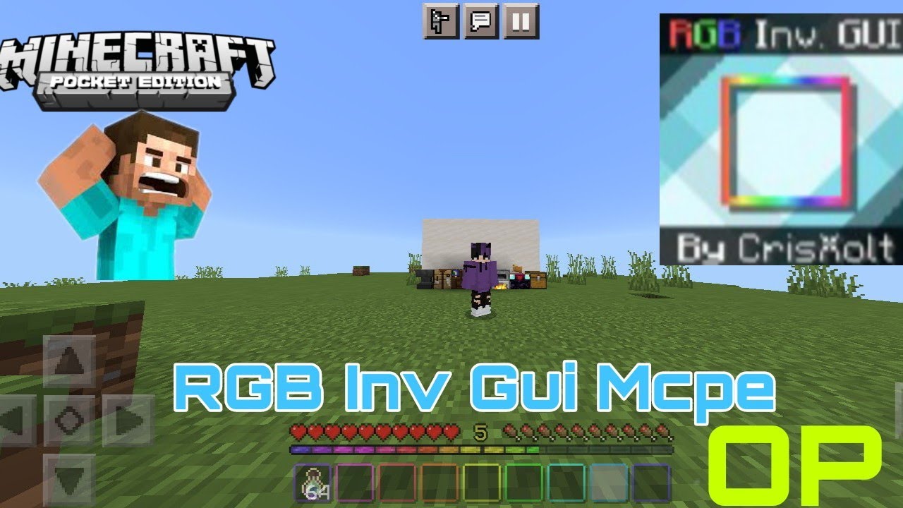Minecraft Mcpe 1.19 RGB Gui + XP Bar | Animation GuiBar + XpBar For ...