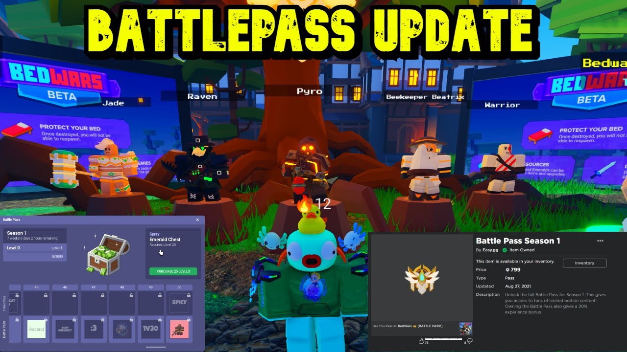 Battlepass Update Roblox Bed Wars - YouTube