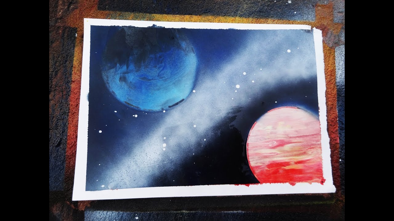 how to paint planets - YouTube