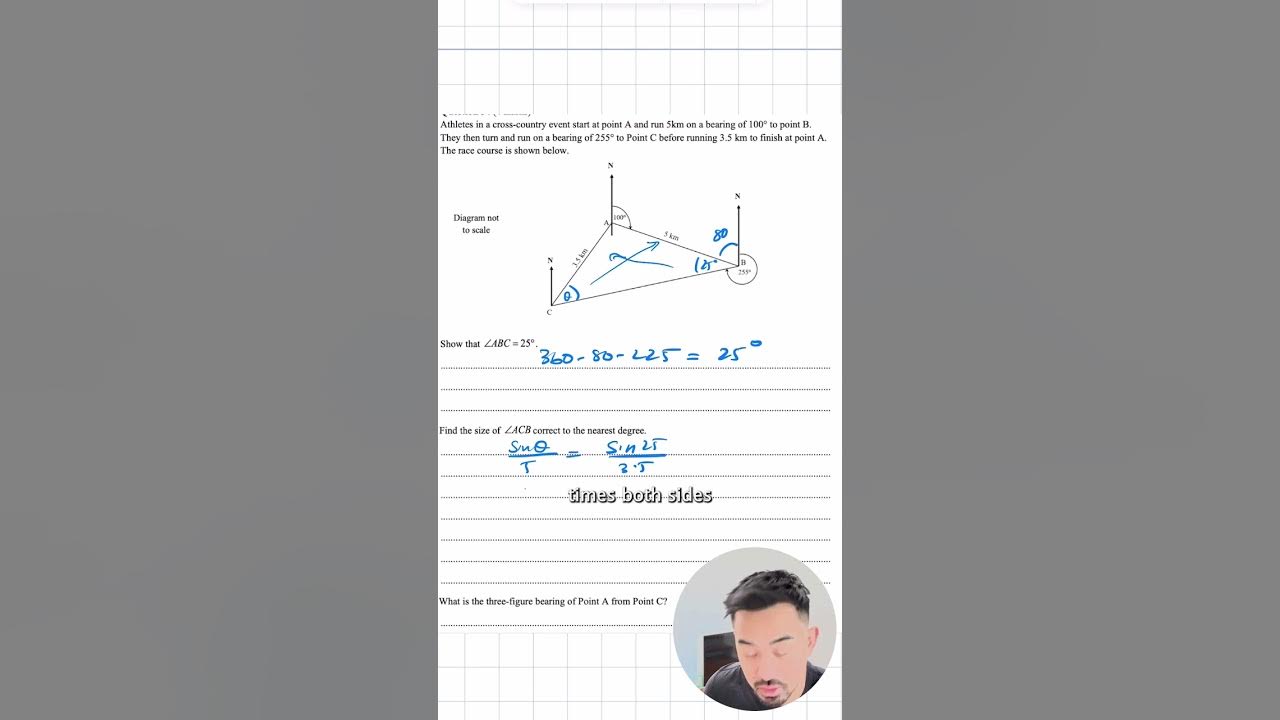 How to do basic Bearings trig questions - YouTube