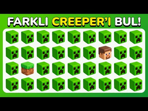 Farklıyı Bul – MINECRAFT Özel ⛏️🔥 | Emoji Quiz