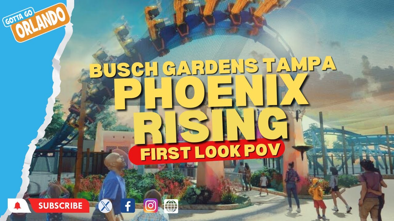 FIRST LOOK at Busch Gardens Tampa Phoenix Rising coaster New For 2024 ...