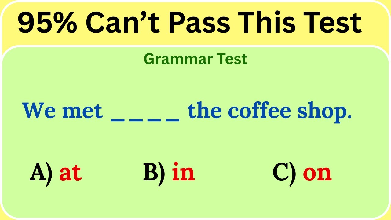 Mix English Grammar Quiz: 95% Can't Pass This Test - YouTube