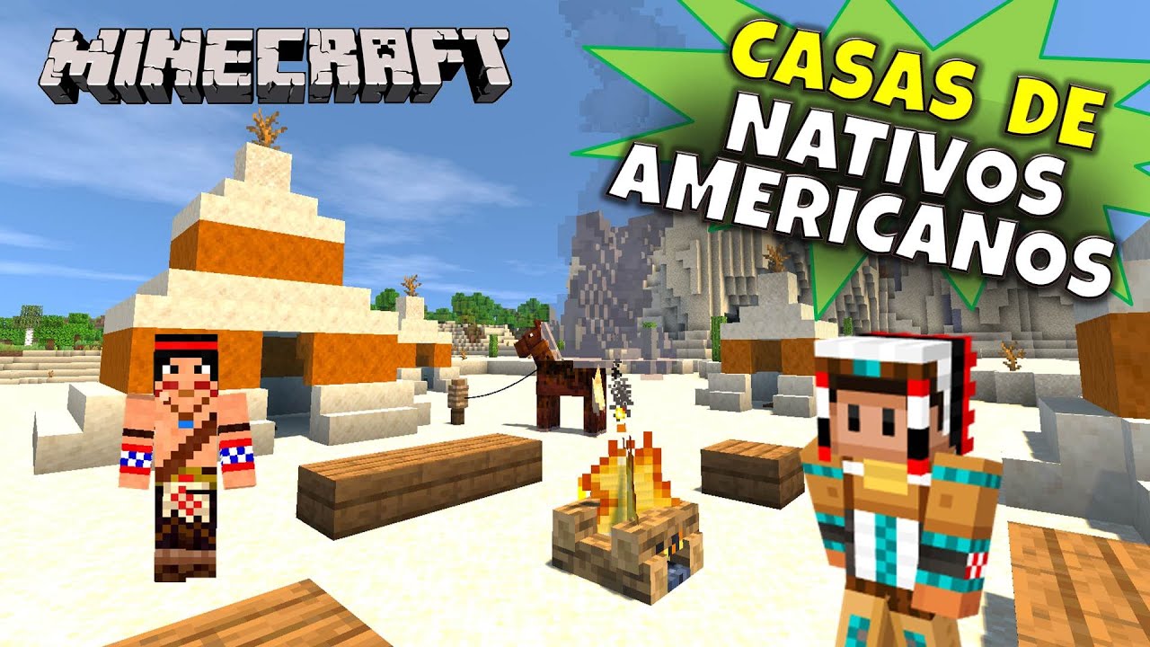 Minecraft: Como hacer Casas para Aldea de Indios, Apaches o Nativos ...