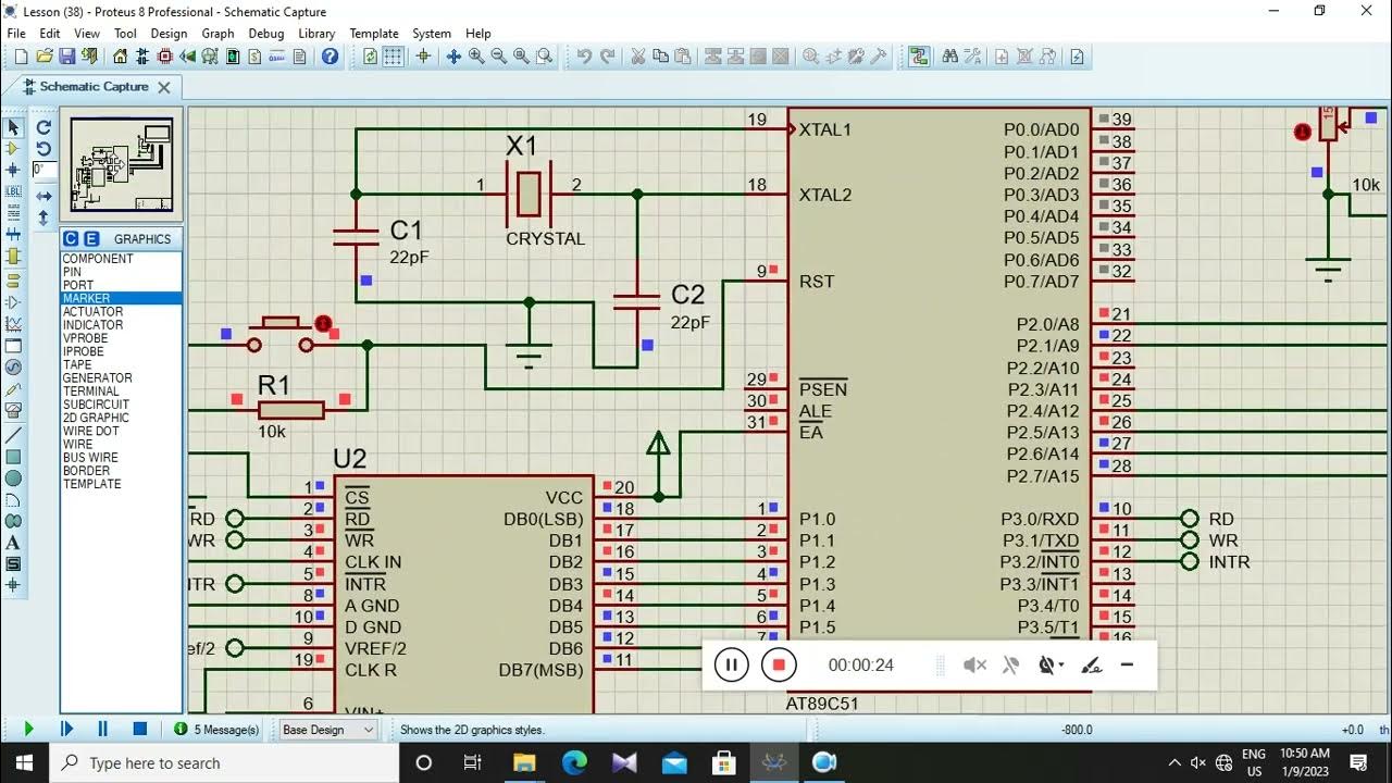 LM35 Temperature + ADC0804 with AT89C51 (8051 Microcontroller) - YouTube