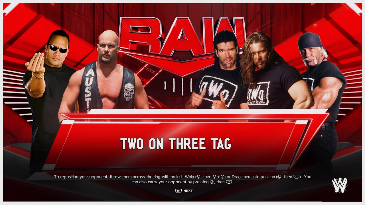 The Rock & “Stone Cold” Steve Austin Vs N.W.O - RAW - WWE 2K24 Gameplay ...