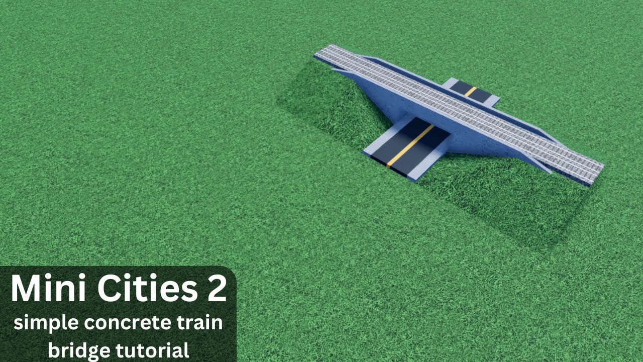 Mini Cities 2: simple concrete train bridge tutorial - YouTube