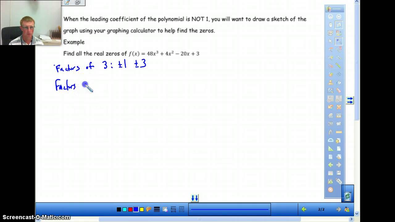 Honors Algebra 2 Section 5.6 - YouTube