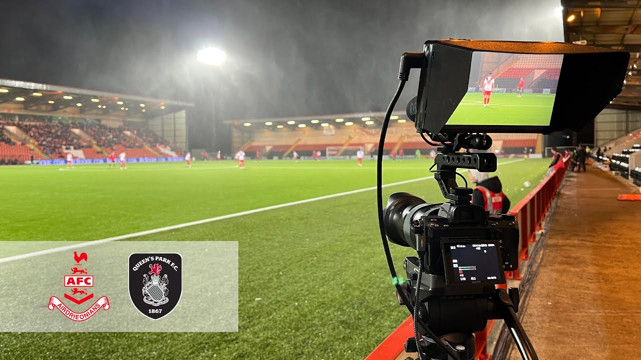 Pitchside View | Airdrieonians 1-1 Queen's Park - YouTube